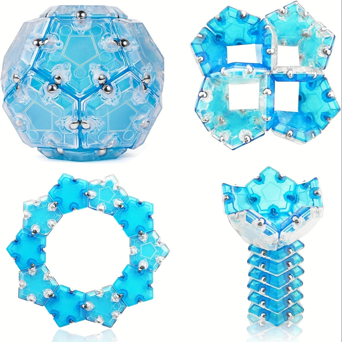 Geode Magnetic Fidget Sphere Toy – 12PCS Desk Toy for Adults & Teens ...