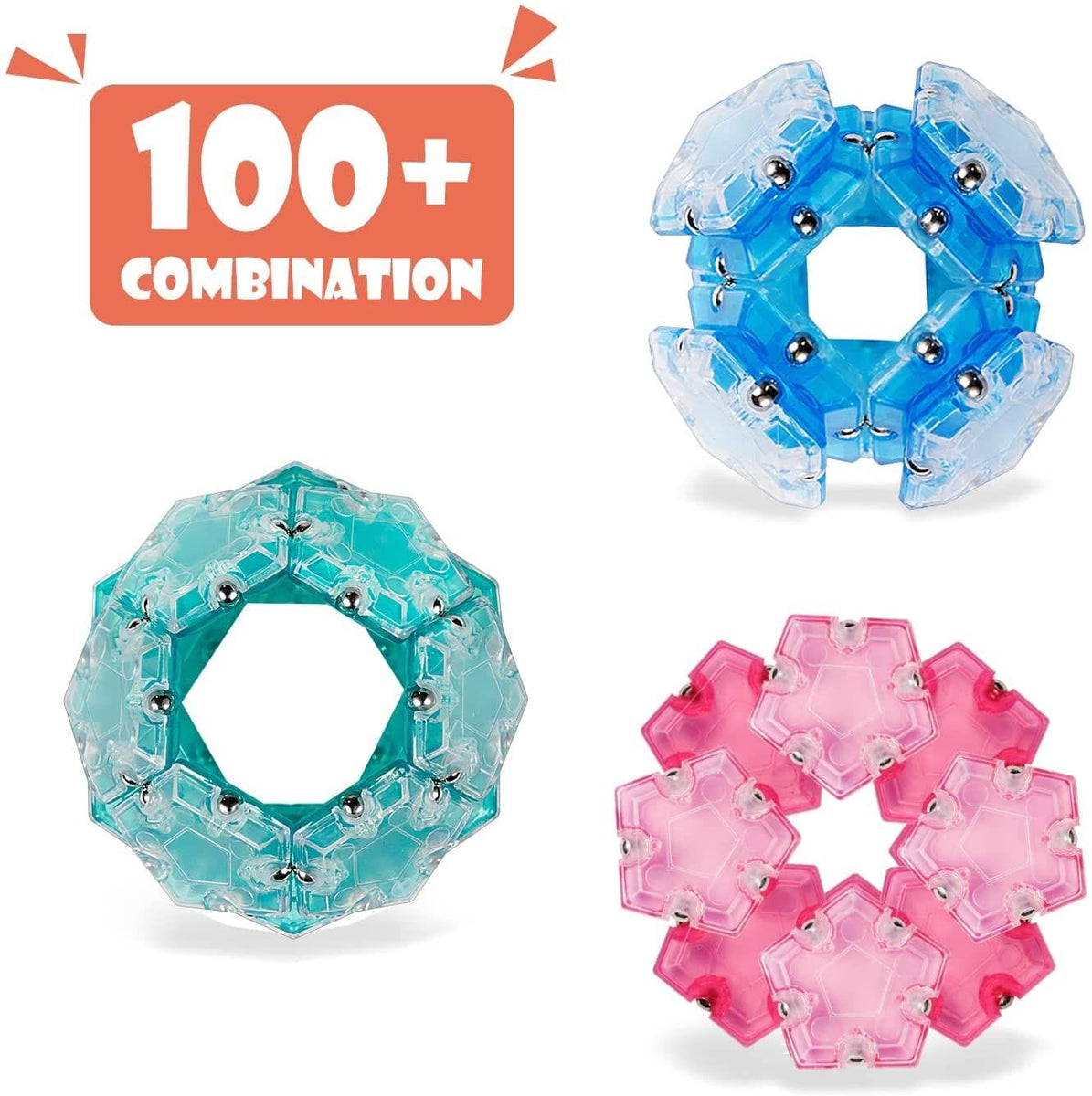 Geode Magnetic Fidget Sphere Toy – 12PCS Desk Toy for Adults & Teens ...