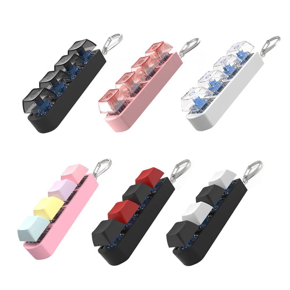 4-Key Keyboard Fidget Toy – Anti-Stress Click Keychain – Buckyballs Shop